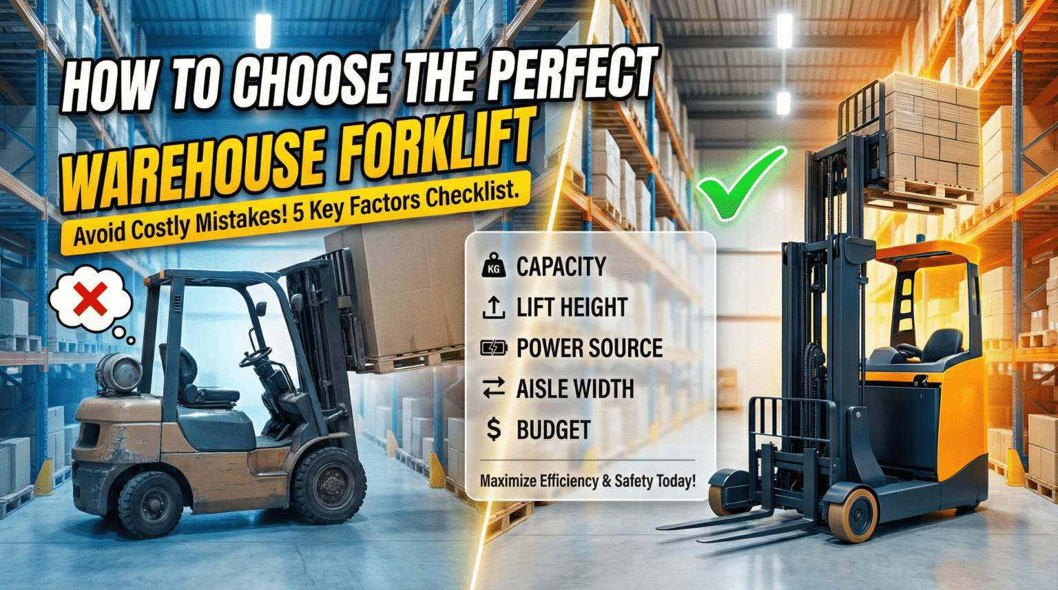Warehouse Forklift selection made easy! Discover key factors